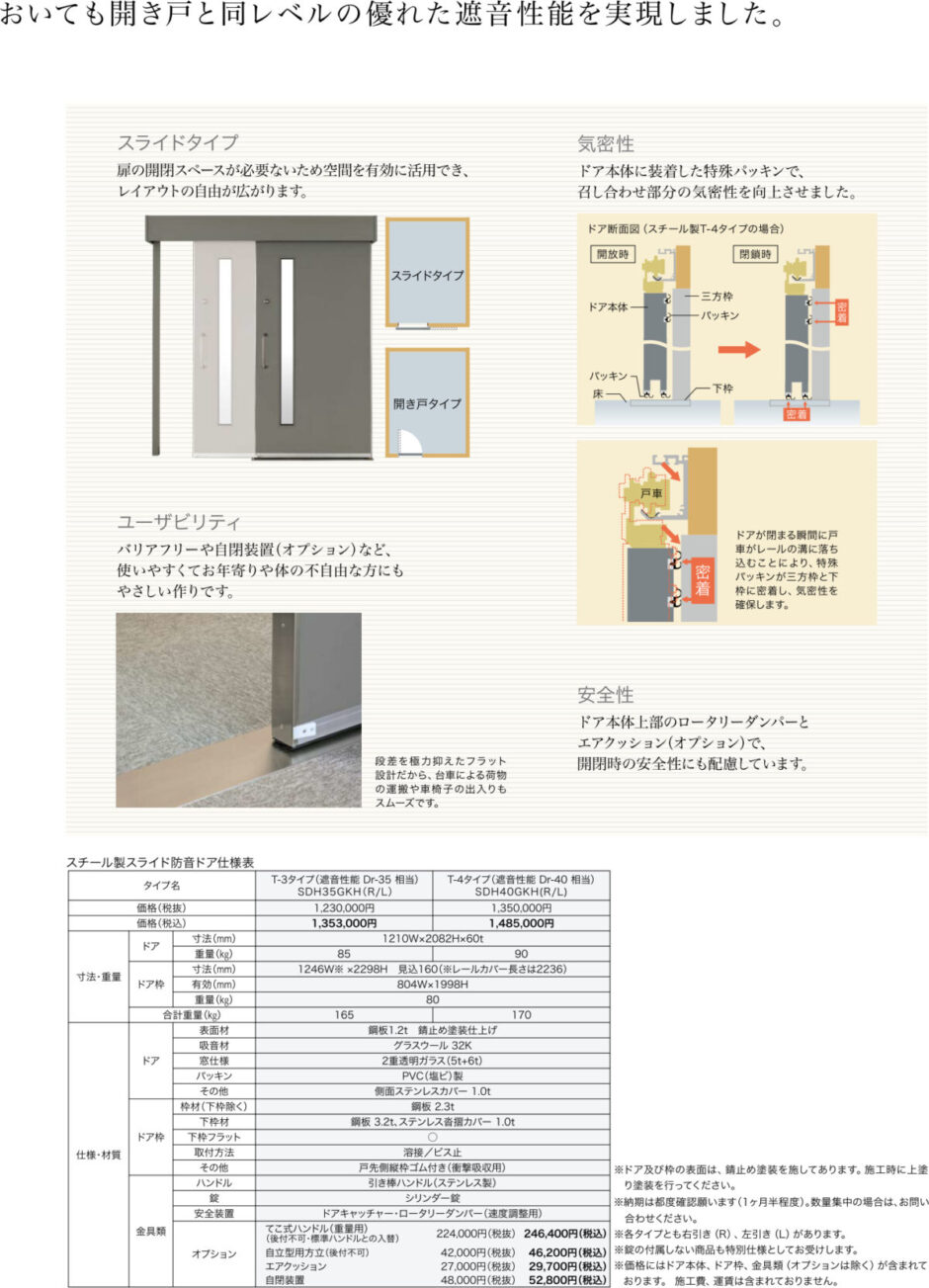 アビテックスカタログ スライド防音ドア | MIKI MUSIC DESIGN+